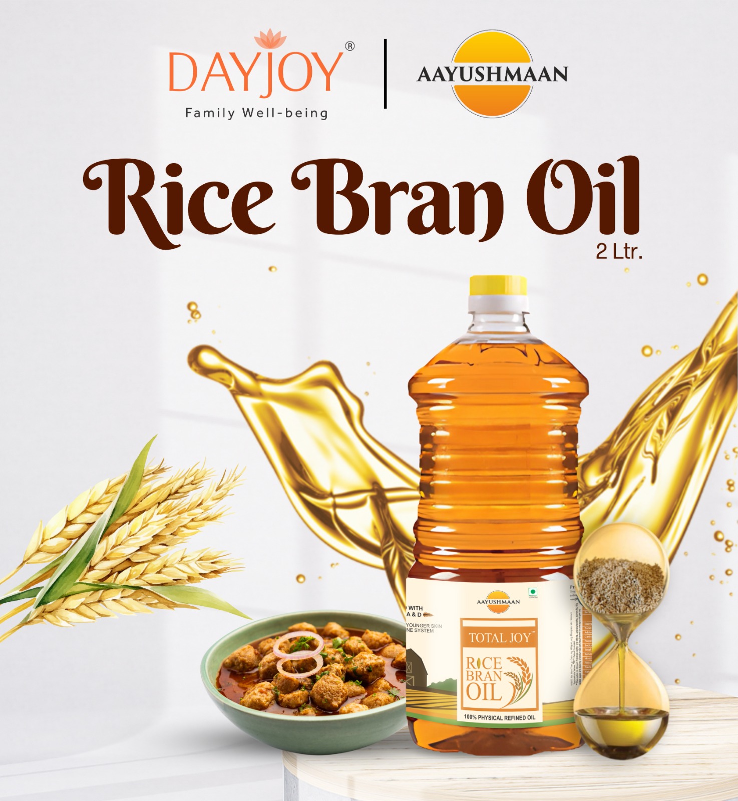 New Total Joy Rice Bran Oil - Healthy Cooking Oil for Heart Health ...