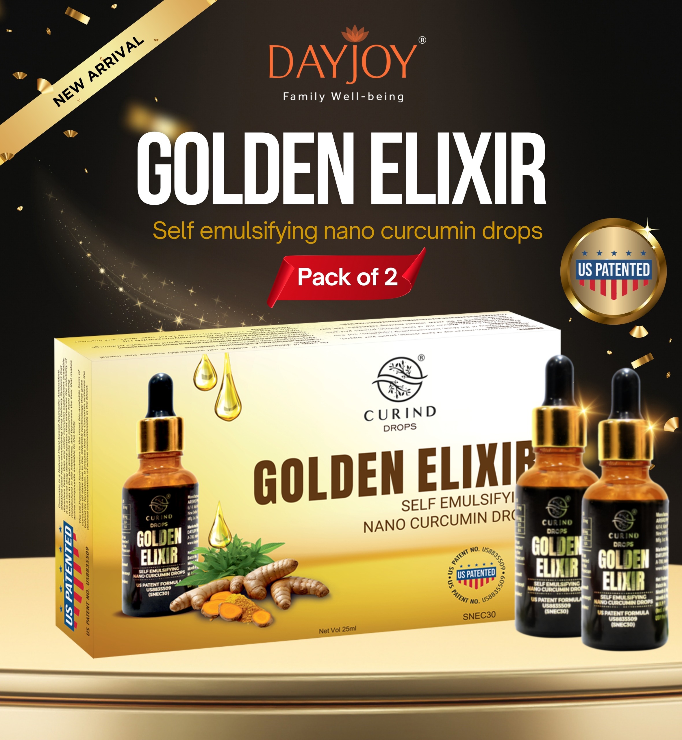 Golden Elixir - Nano Curcumin Drops for Inflammation & Joint Health